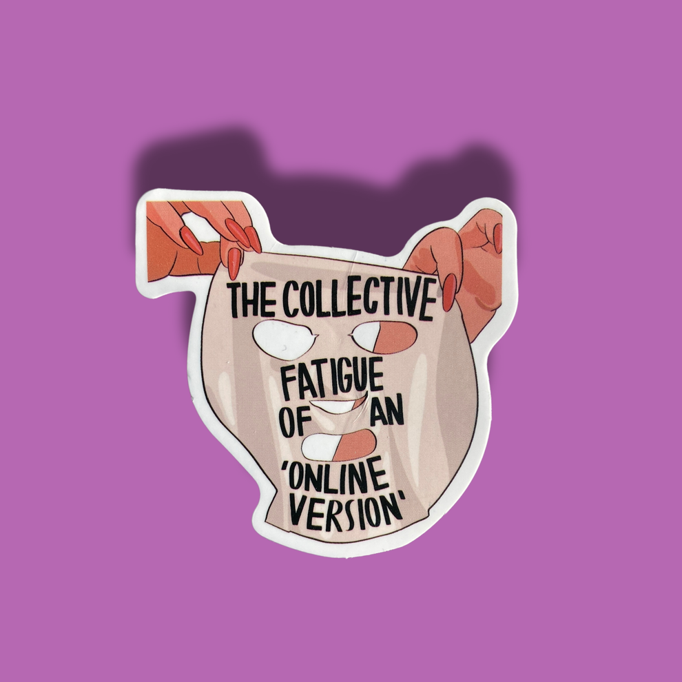 'Online Version' Fatigue Sticker – Sticker Saga
